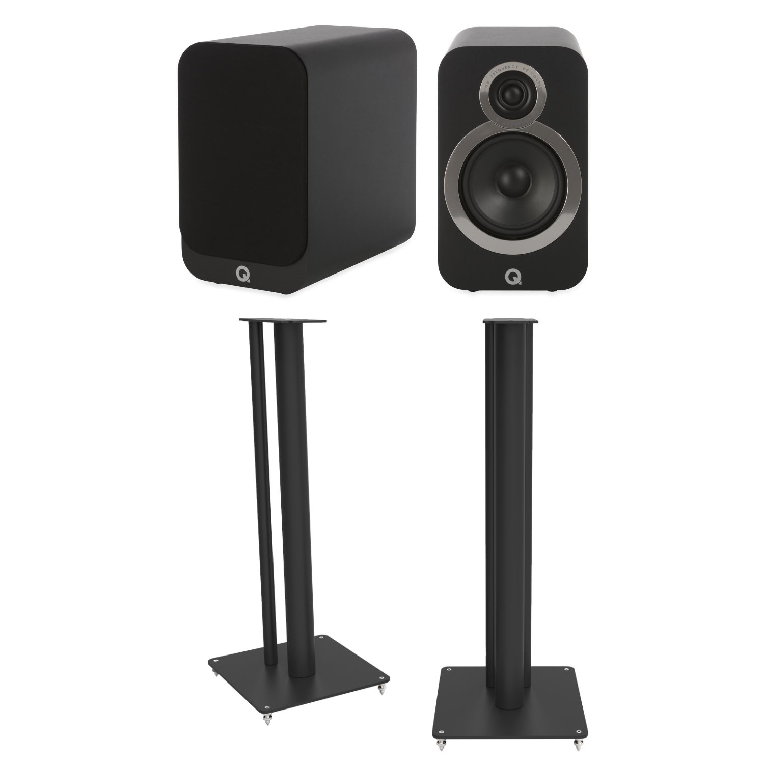 Q Acoustics 3020i + 3000FSi Stand - Zwart kopen online | HiFi.eu